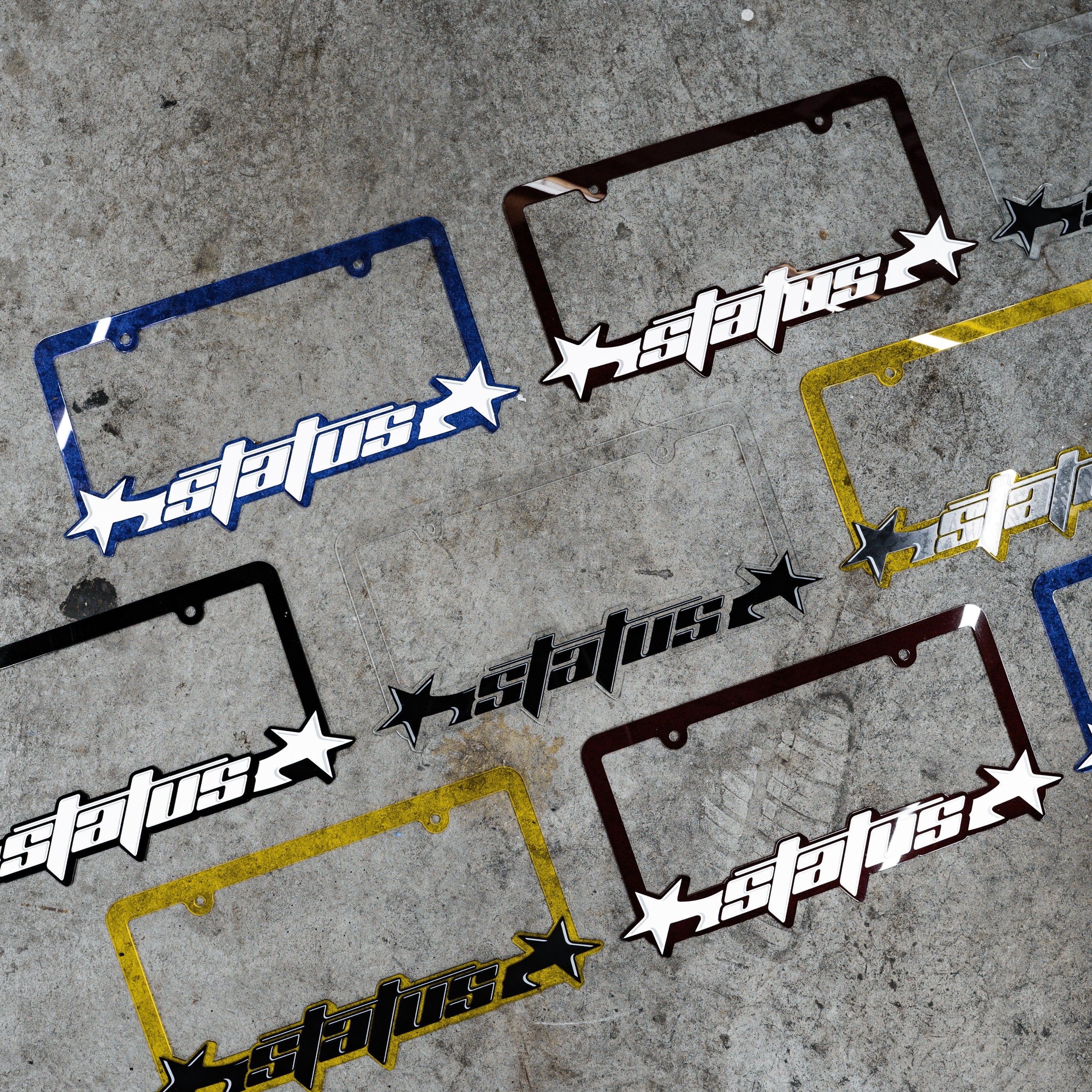 Y2K ACRYLIC LICENSE PLATE FRAME – withstatus